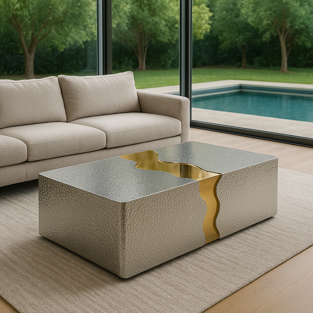 Abstract Coffee Table Silver – Plush Spaces